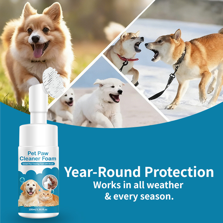 Pet Paw Cleaner Foam with Brush No Rinse Dirt Mud Lift All Season 100ml ...