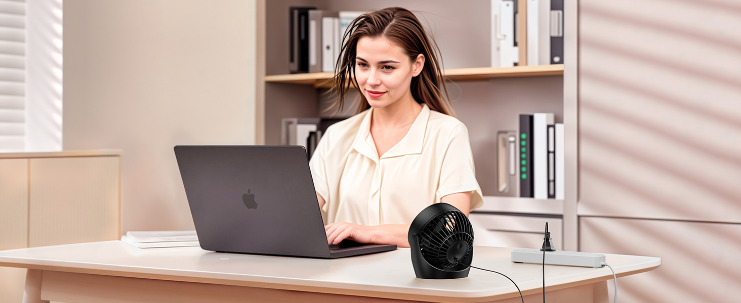 Gaiatop AF01 US Plug Air Circulator Fan Portable Desk Fan Dorm 5 Inch ...