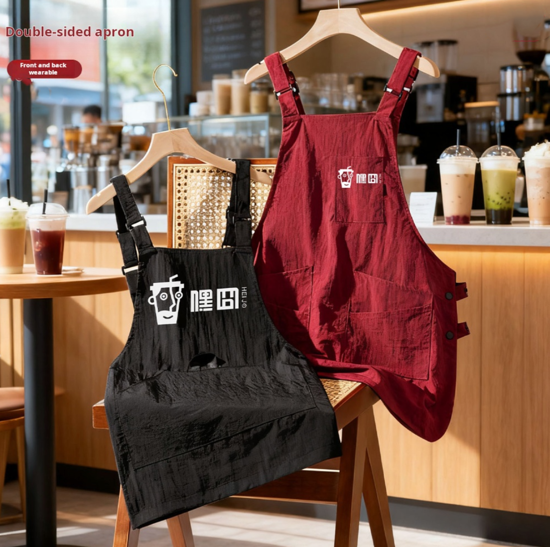 Ready Stock Customizable logo kitchen waterproof multi-pocket apron ...