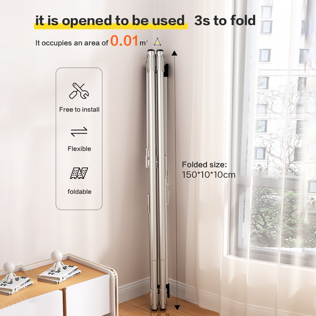 Foldable Sampayan Stainless Steel Clothes Rack Laundry Drying Rack ...