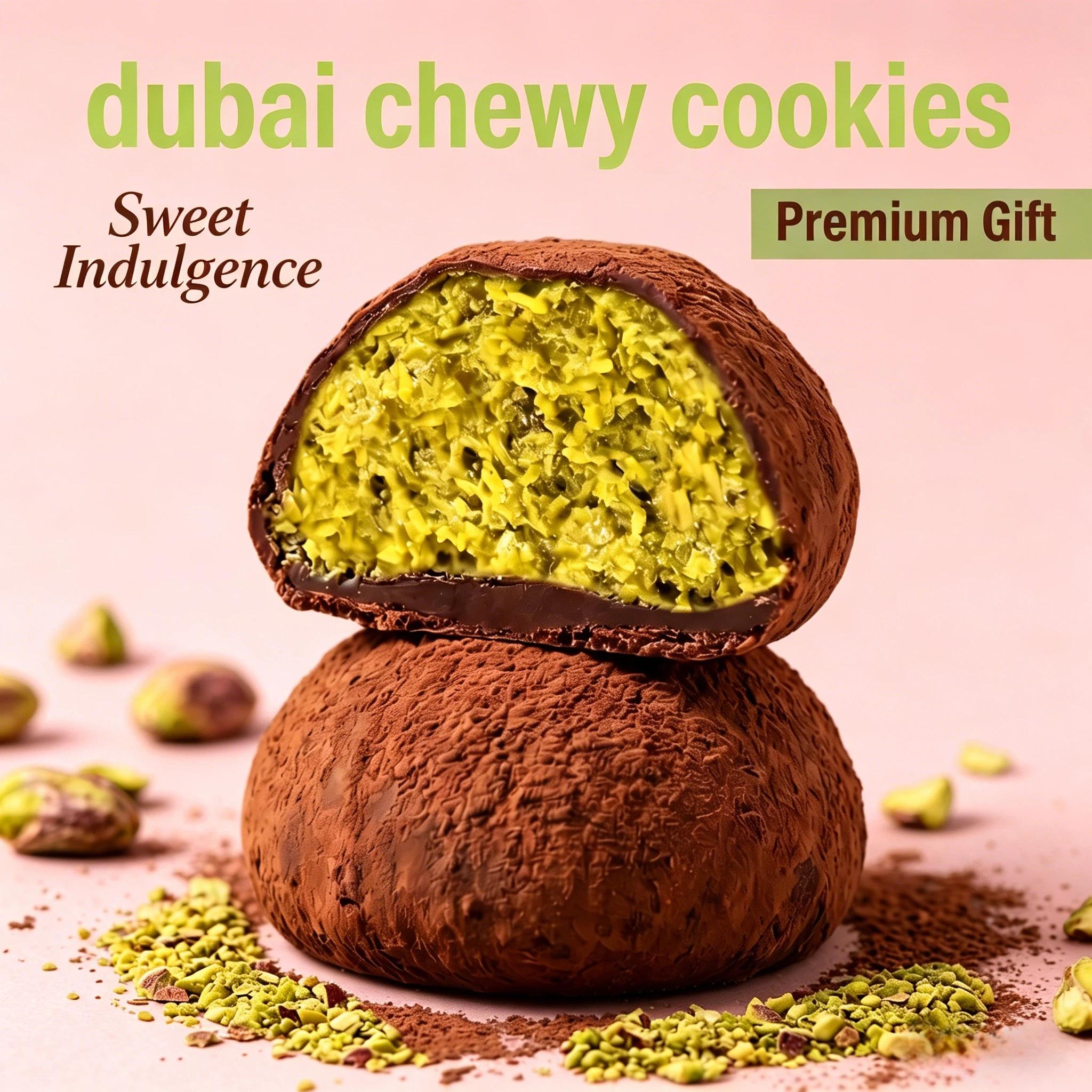 (2 Pieces Per Box ) Dubai Pistachio Chewy Cookie 100g Pure Cocoa Butter ...