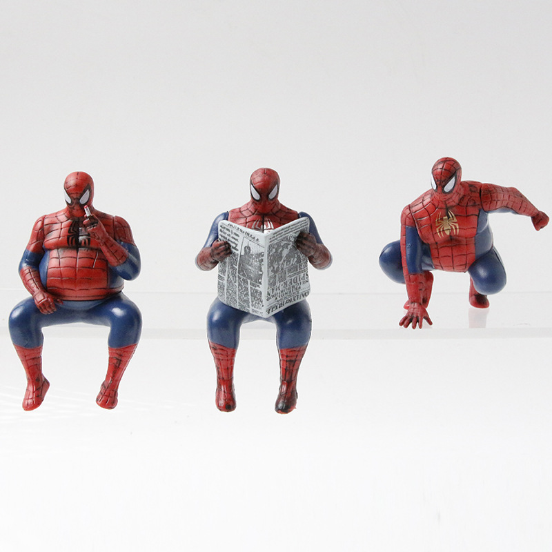 6Pcs/Set Anime Fat Spiderman Figures Chubby Spider Man Mini Action ...