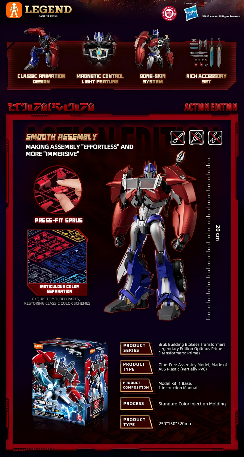 【New Launch】BLOKEES Transformers Action Edition 06 Figure Optimus Prime ...