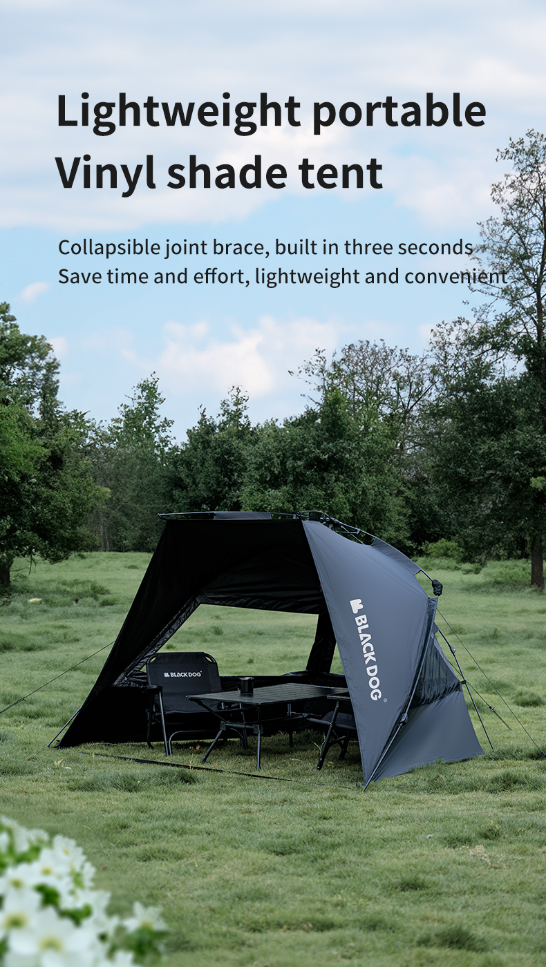 BLACKDOG Canopy Tent Blackout UPF50+ 2-in-1 12.3m² for Outdoor Camping ...