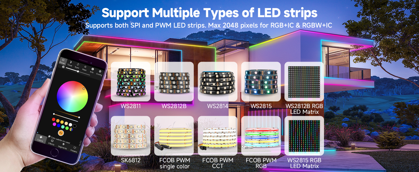 BTF-LIGHTING ESP32 WLED LED Strip Controller SP803E WiFi Music LED ...