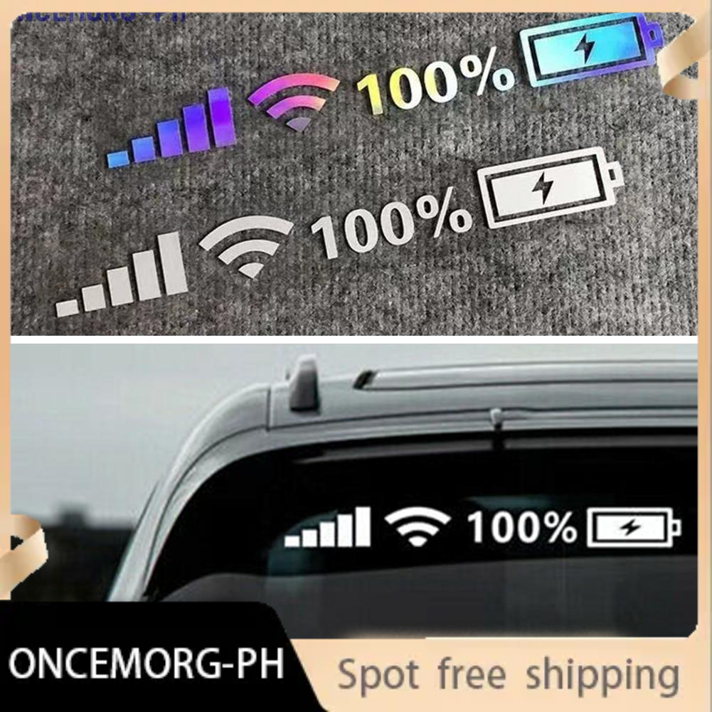 100% Wifi Battery Level Signal Car Vinyl Reflective Stickers Decals ...
