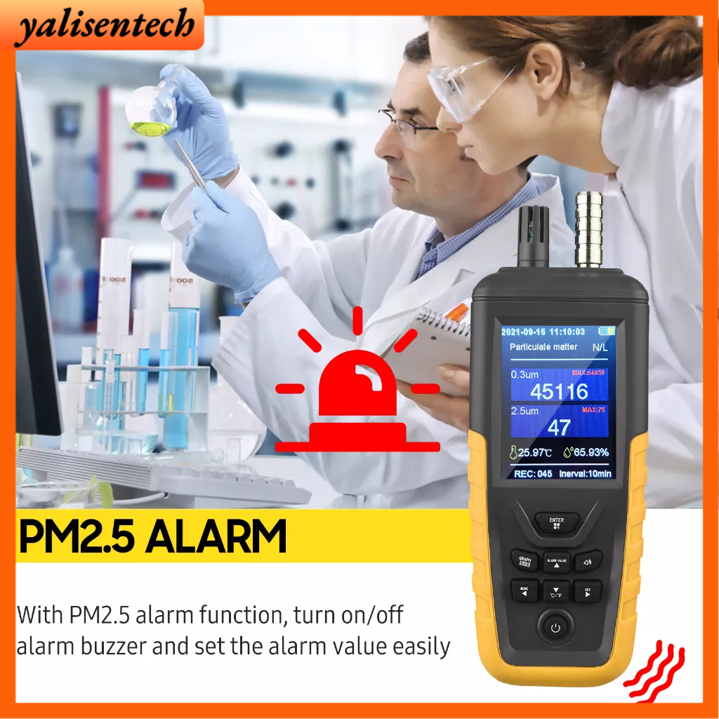 Yali Dust Particle Counter 3-Channel 0.3um/ 2.5um/ 10um PM2.5 PM10 ...