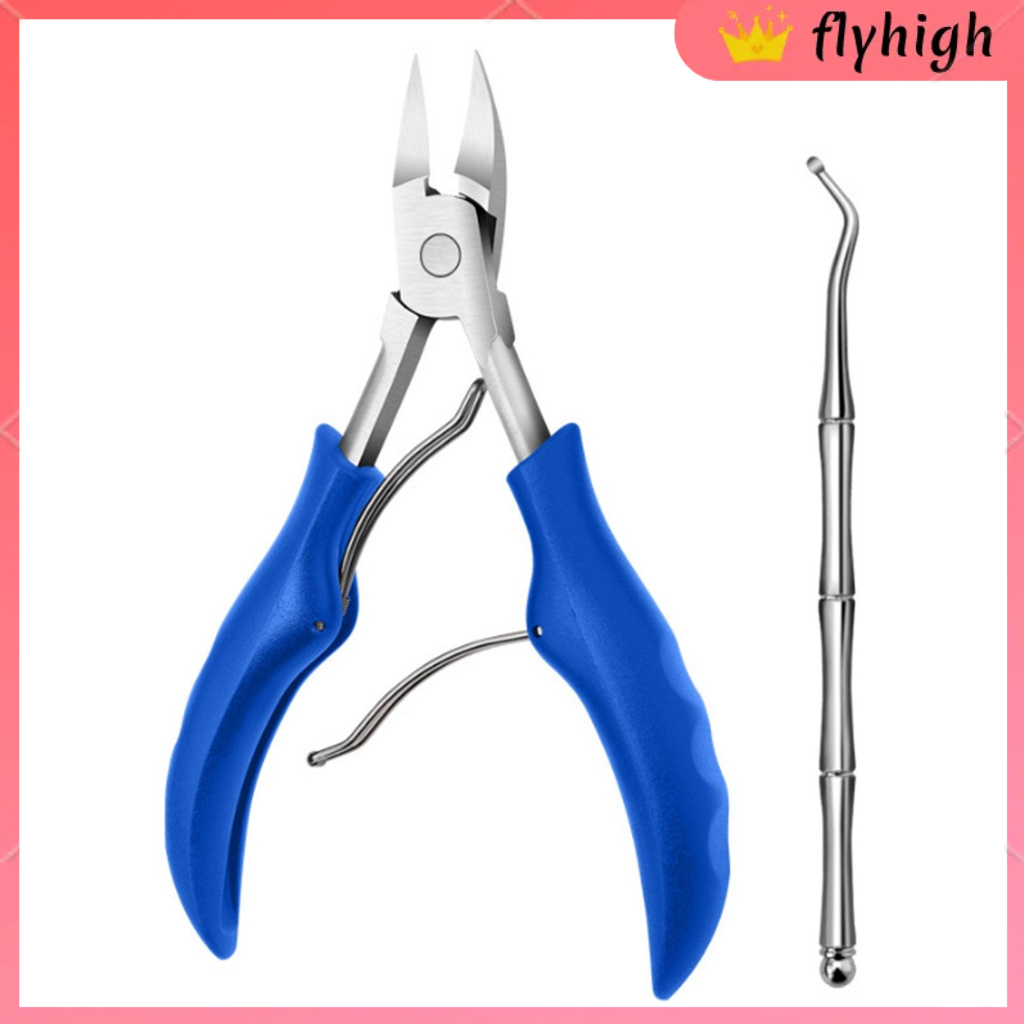[flyh] 2Pcs Ingrown Toenail Tools Kit Stainless Steel Nail Cuticle ...