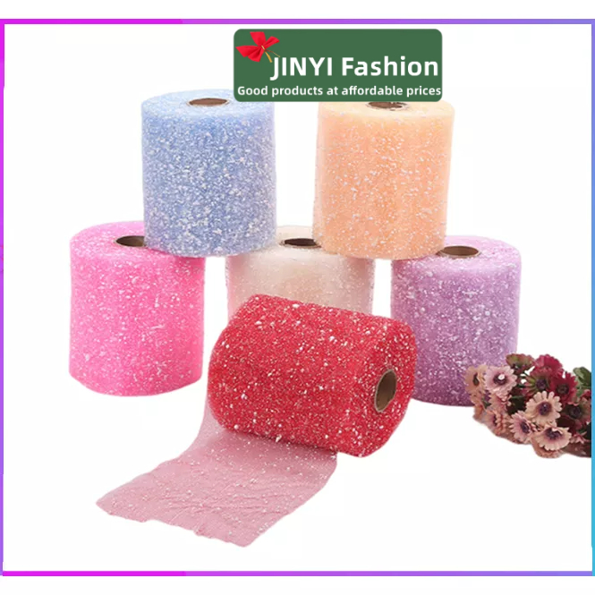 (15cm*2 meters)Snow Dot Mesh~Handmade Ribbon Rose Packaging Paper ...