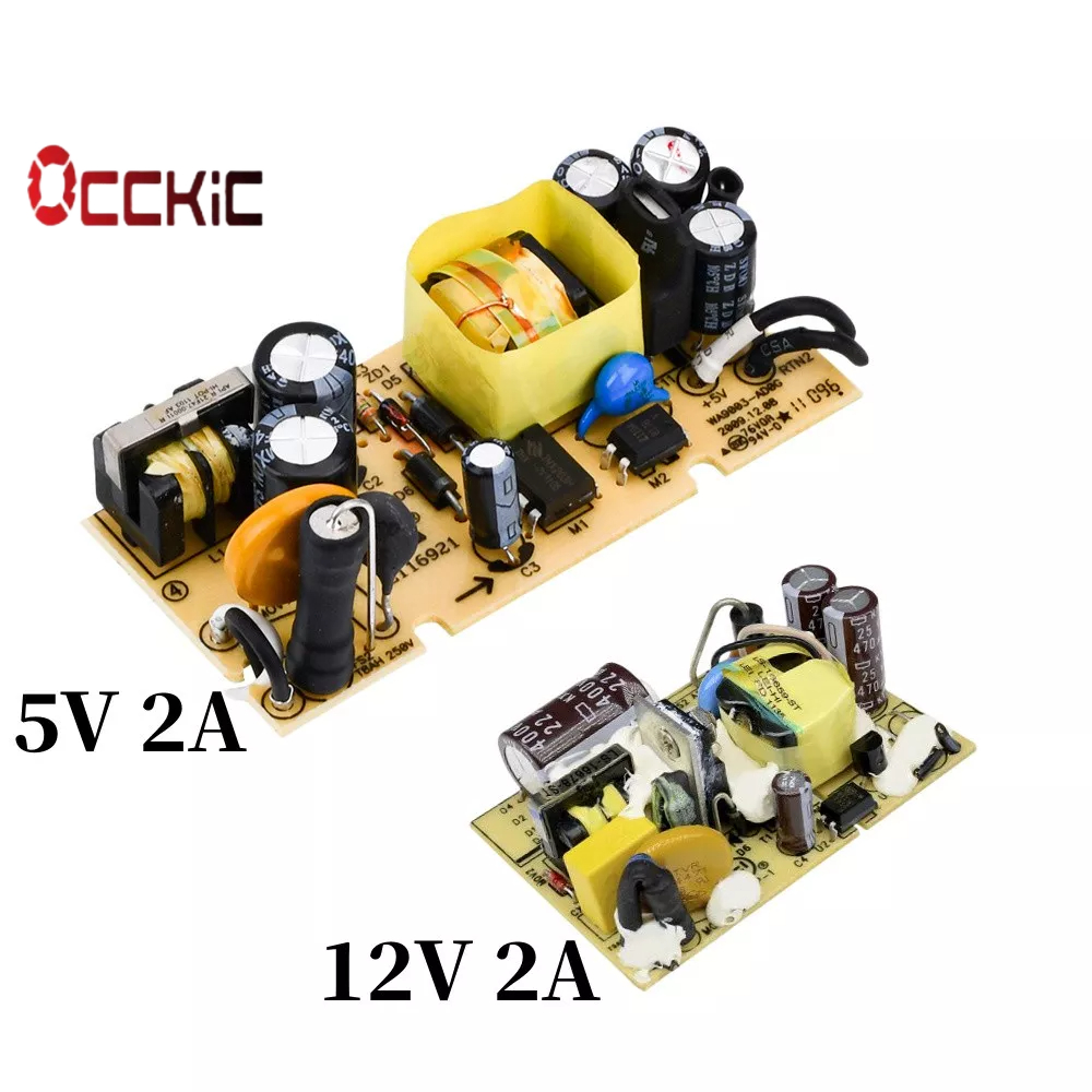Occkic AC-DC 12V 2A 5V 2A Switching Power Supply Module Bare Circuit ...