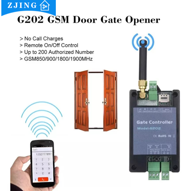 GSM SMS 2G RTU5024 Remote Controller Single Relay Switch For Sliding ...