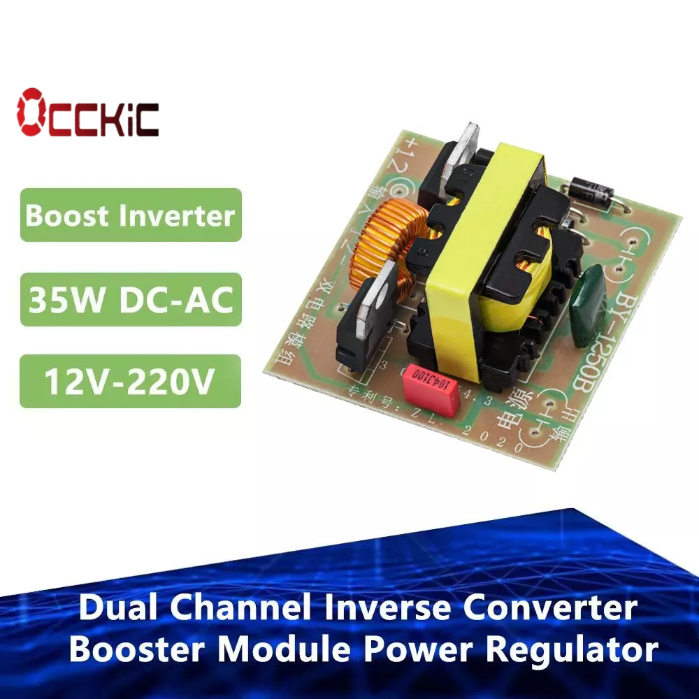 Occkic 12V to 220V Step UP Power Module 35W DC-AC Boost Inverter Module ...