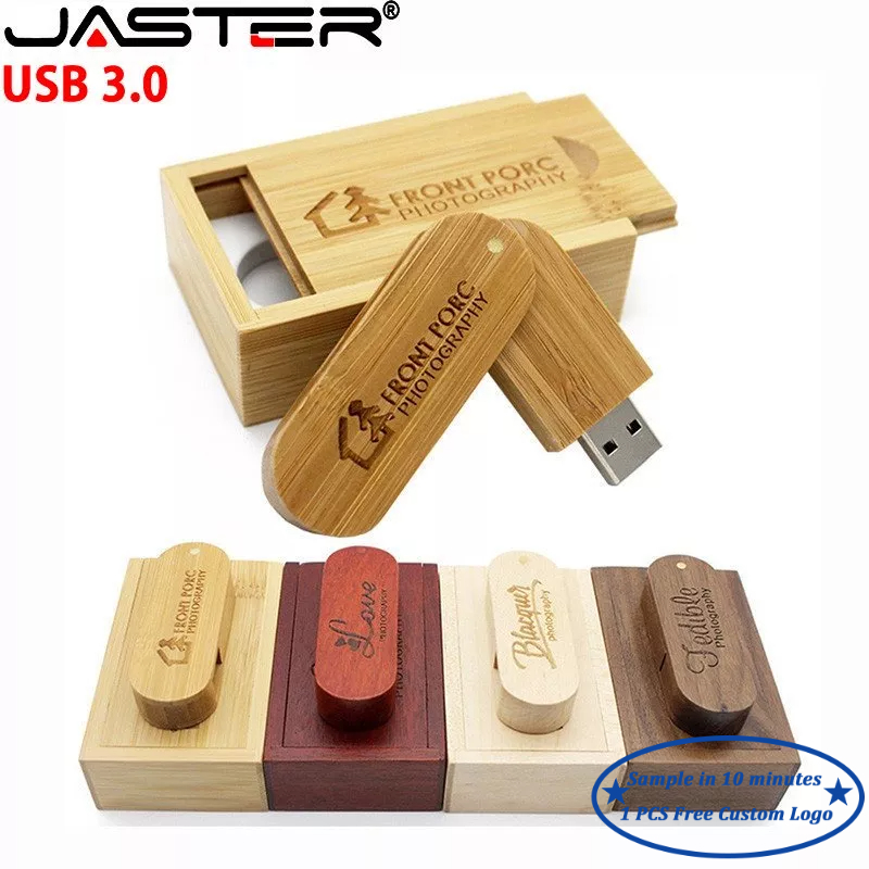 COD! JASTER (1PCS Free Customer Logo) Wooden USB 3.0 Flash Drive 64GB ...