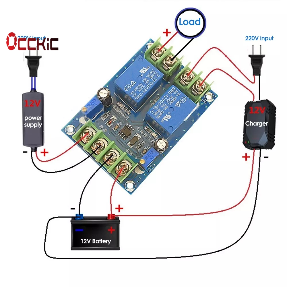 Occkic Power Module Automatic Power Switch Module DC12V 10A Switch ...