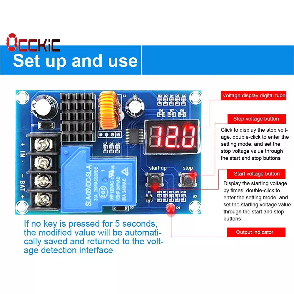 Occkic XH-M604 Battery Lithium Battery Charge Control Module Battery ...