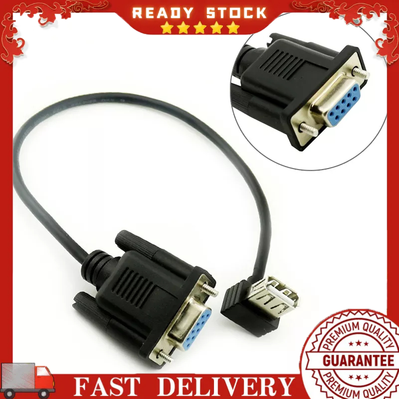 RS232 DB9 Female To USB 2.0 Female Serial Cable Adapter Converter 9 ...