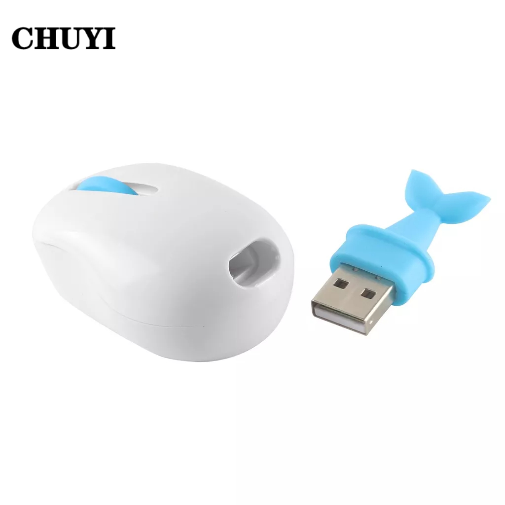 CHUYI Wireless USB 2.0 Mouse 3D Portable Cartoon Cute Mini Pet 2.4GHz ...