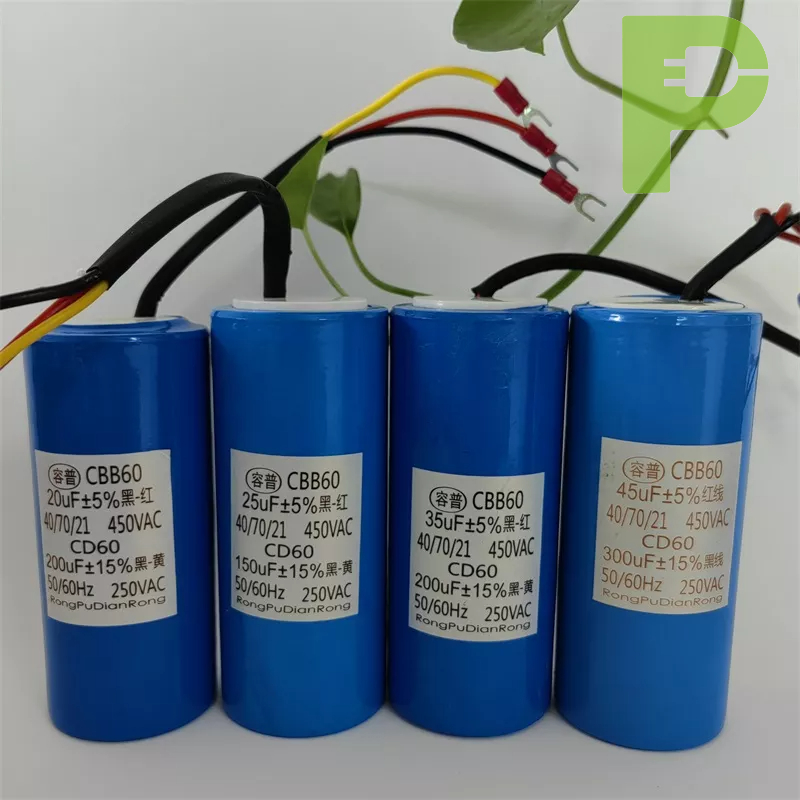 Cbb60+cd60 2 in 1 Capacitor 20UF+200UF 25UF+150UF 35+200UF 45+300UF 450VAC/250VAC | Shopee ...