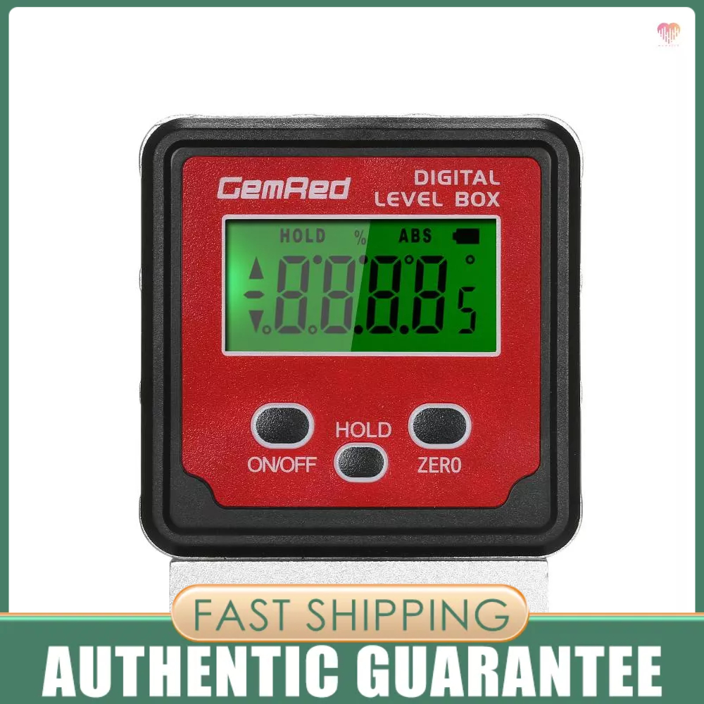 (mwa2ph)GemRed Level Box Angle Gauge Digital Angle Finder Inclinometer ...