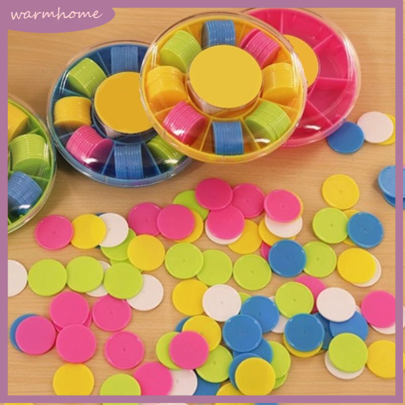 100Pcs Counters Counting Chips Plastic Markers 25 mm Mixed Colors for ...