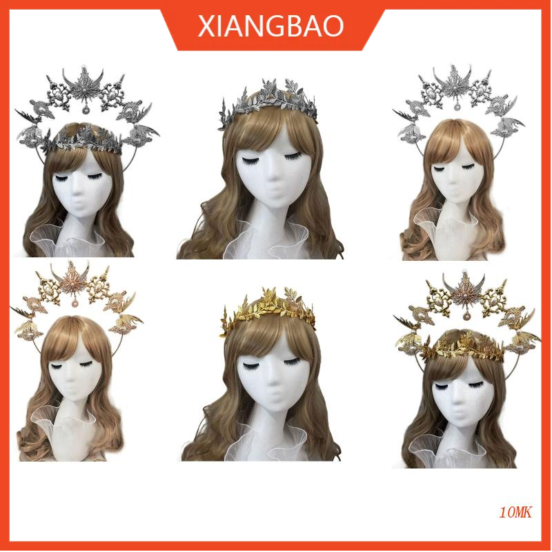 xiangbao Lolita Halo Crown Headband Baroque Tiara Crown Gorgeous ...