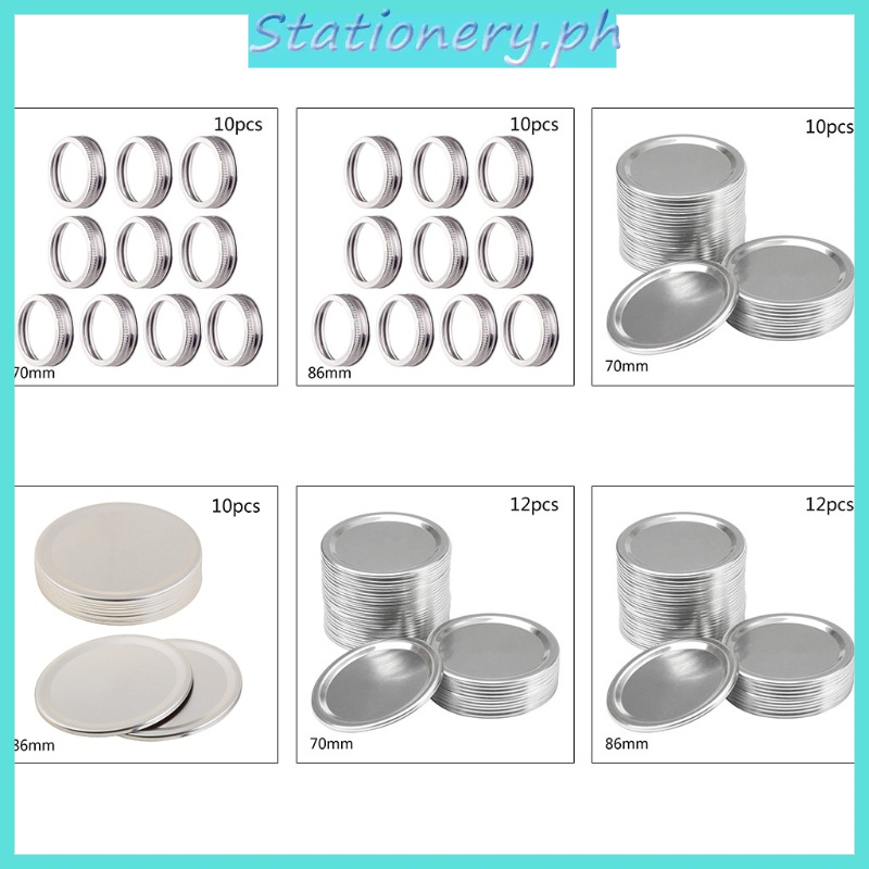Stat Canning Lids, Regular Mouth Mason Jar Lids And Bands, Stainless ...