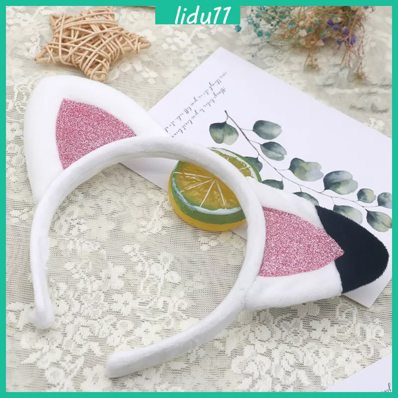 LID Furry Kitten Fox Headband Animal Plush Ears Cartoon Hairband for ...