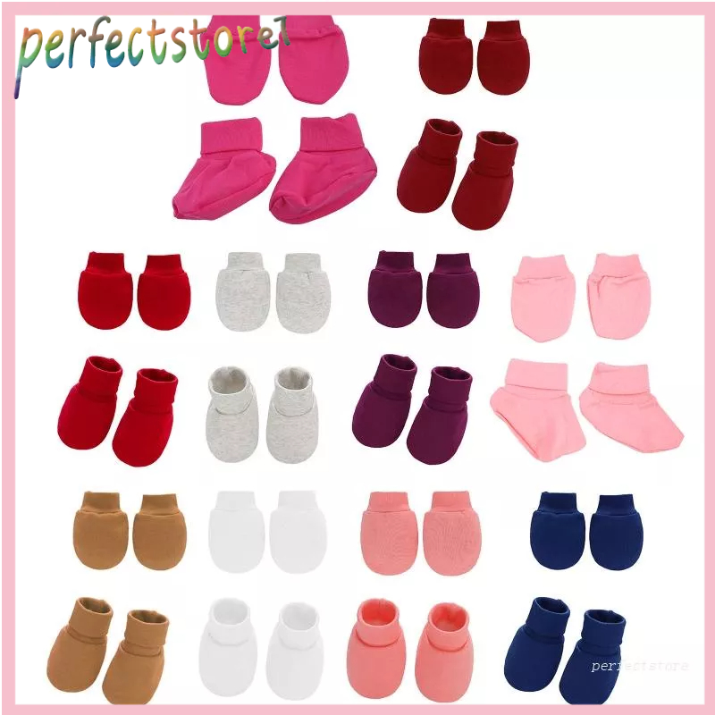 perfect Baby Soft Cotton Gloves Foot Covers Set Anti Scratching Mittens ...