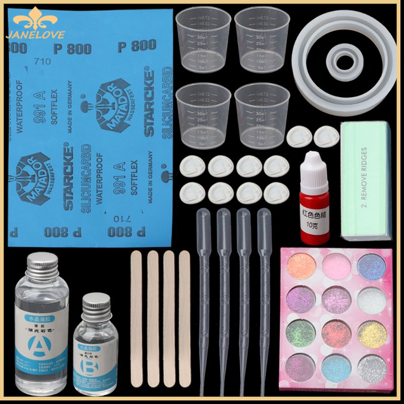 *J *DIY Epoxy Resin Ring Bracelet Molds Jewelry Making Tool Kit With ...