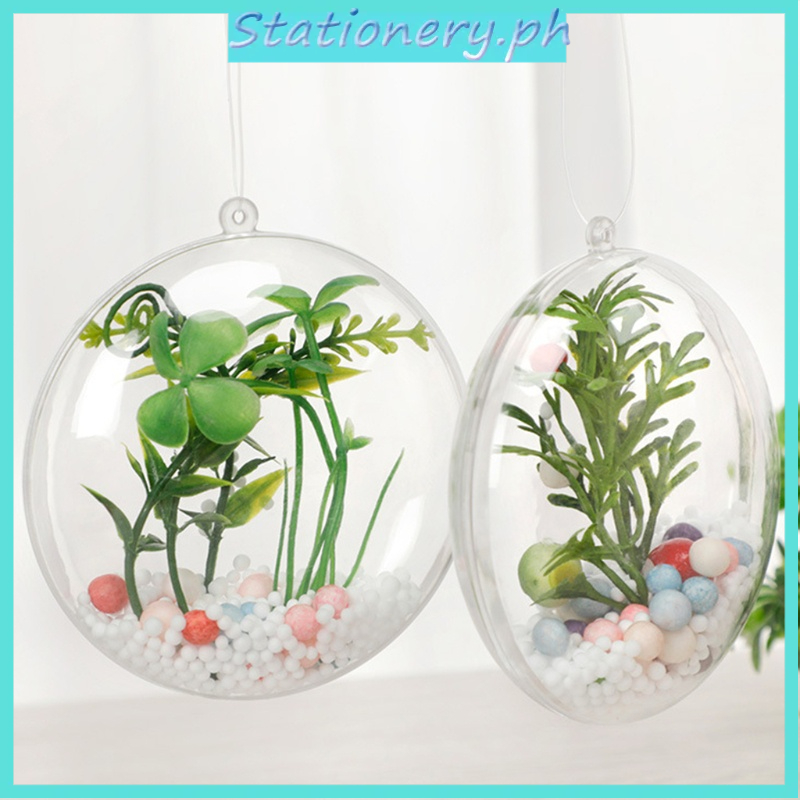 Stat 5Pcs Oblate Shape Clear Plastic Ornament 3.5 Inch Christmas ...