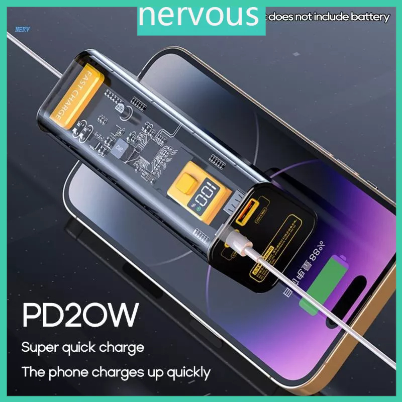 NERV Charger Box Portable DIY Power Box LCD PD22.5W Dual-Direction Fast ...
