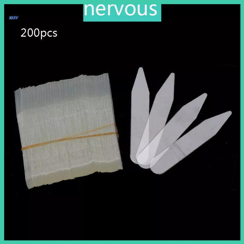 NERV 200Pcs Collar Support Collar Insert Matte Clear For Dress Shirt ...
