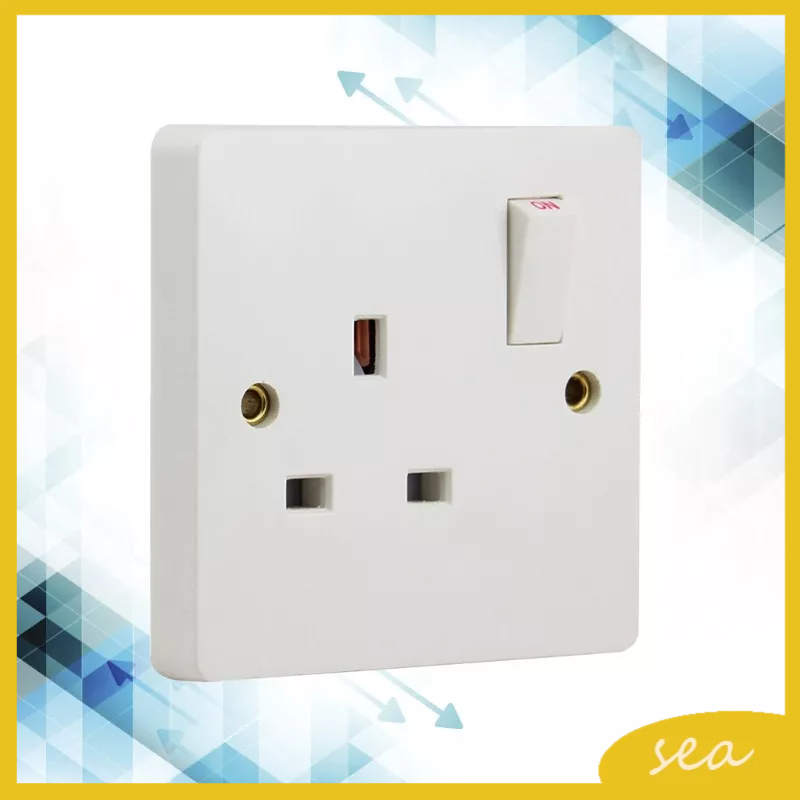 SC Electrical Single Switched Power Socket Wall Light Switches Outlet ...