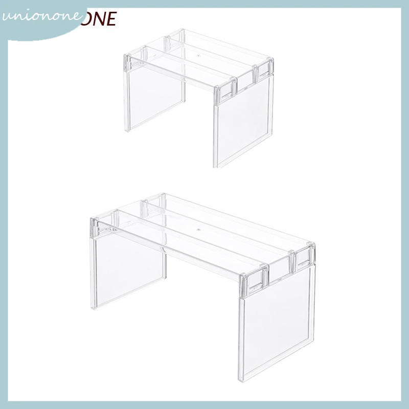 ONE Clear Divider Storage Rack Stackable Double Layer Transparent ...