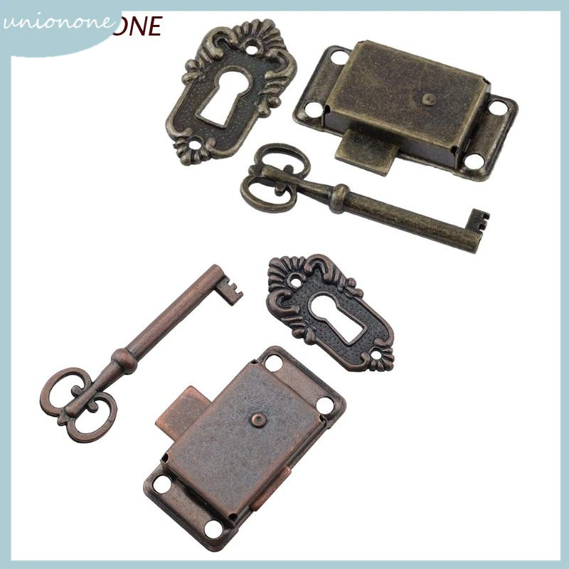 ONE Vintage Iron Drawer Locks Flush Mount Furniture Decorative Lock ...