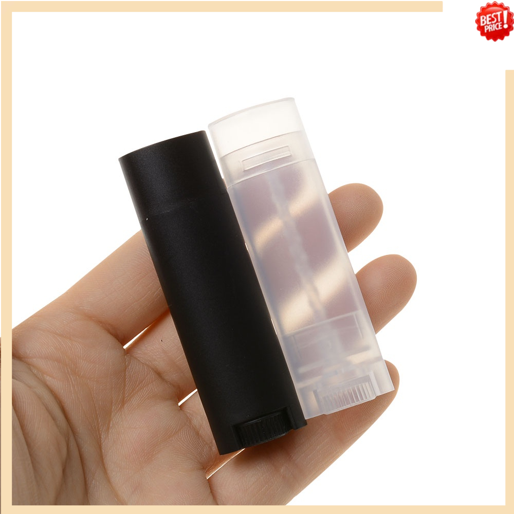 5 Pieces Empty Refillable Bottle Plastic DIY Lipstick Lip Balm Tubes ...