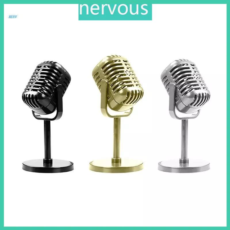 NERV Retro Microphone Stage Table Decoration Vintage Microphone Props ...