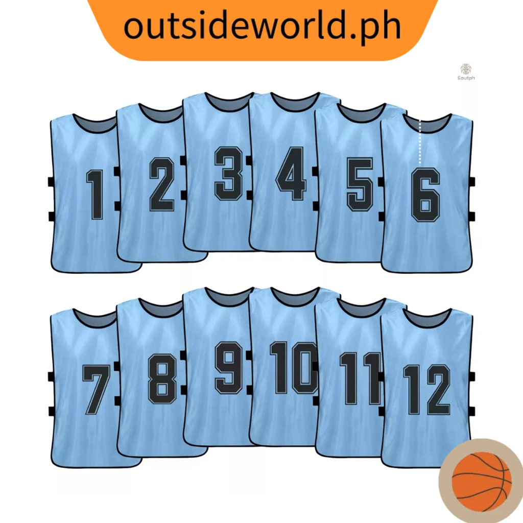 12 PCS Adults Soccer Pinnies Quick Drying Football Team Jerseys Youth ...