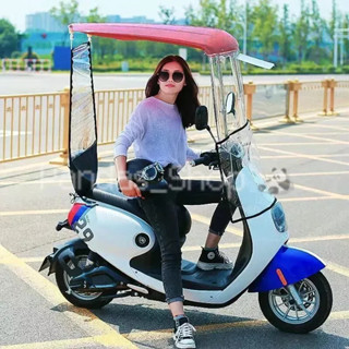 Motorcycle canopy ebike roof umbrella waterproof Universal for E Bike 3 ...