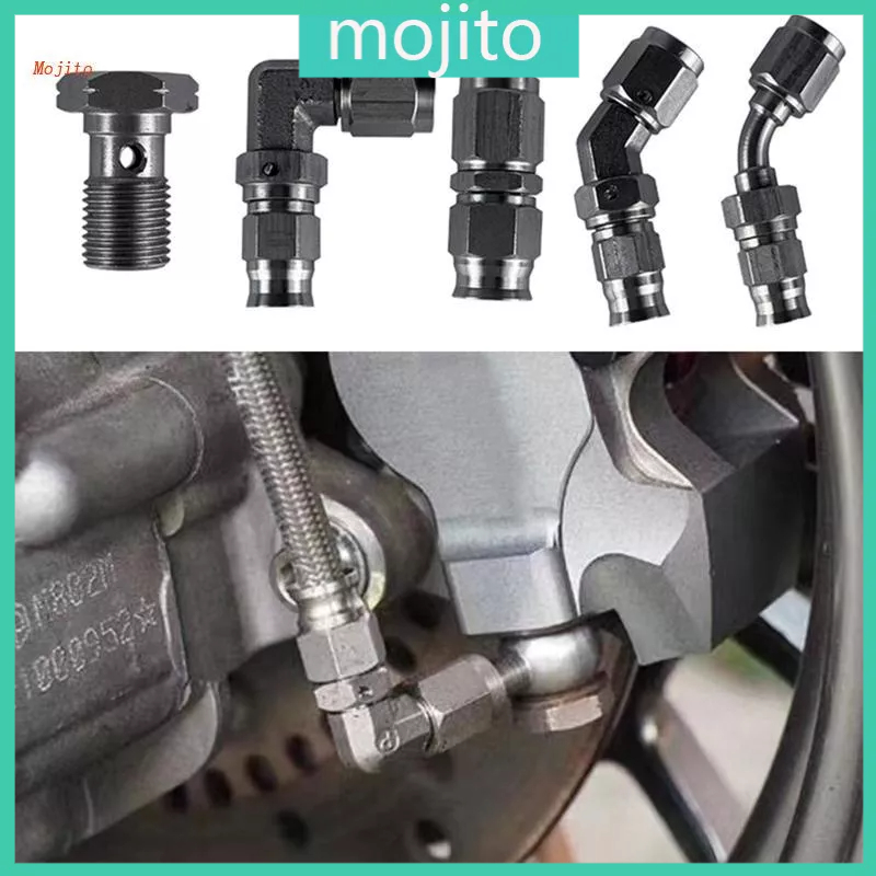 Mojito Stainless Steel Straight Brake Swivel Hose Ends Car Motorcycle ...