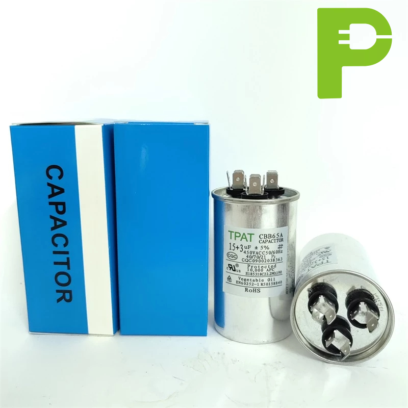 Cbb65a-1 Window Type Air Conditioning Capacitor 15+3UF 2 in 1 Capacitor ...