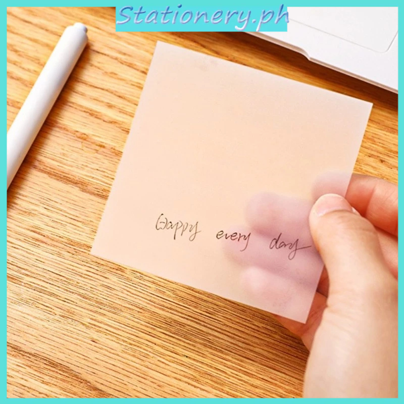 Stat 2x Clear Sticky Note See-Through Memo Sticky Note Transparent ...