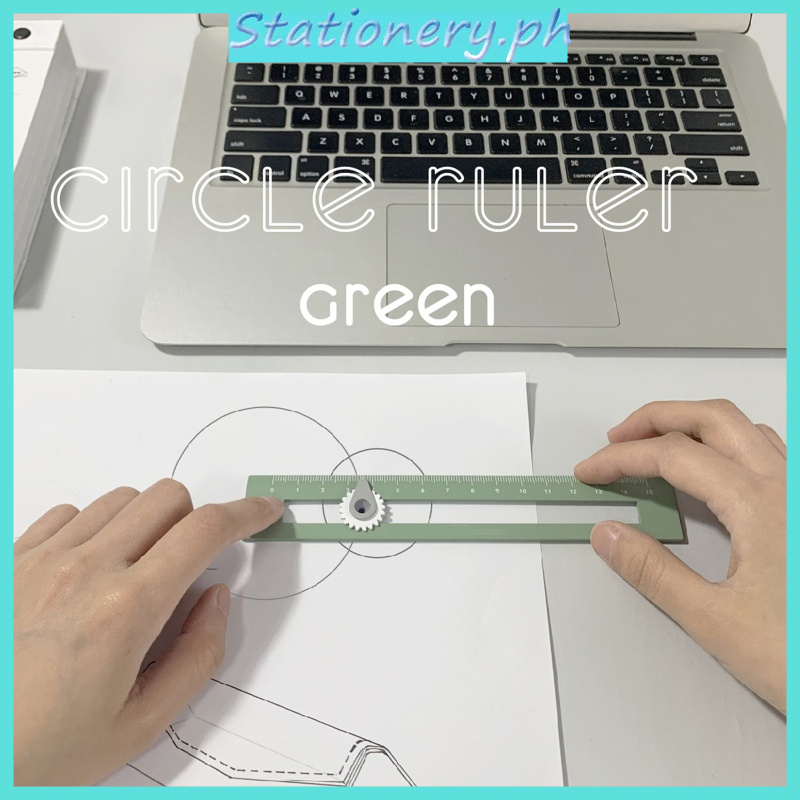 Stat 2 in 1 Ruler with Sliding Compass Holder Circle Drawing Tool Set ...