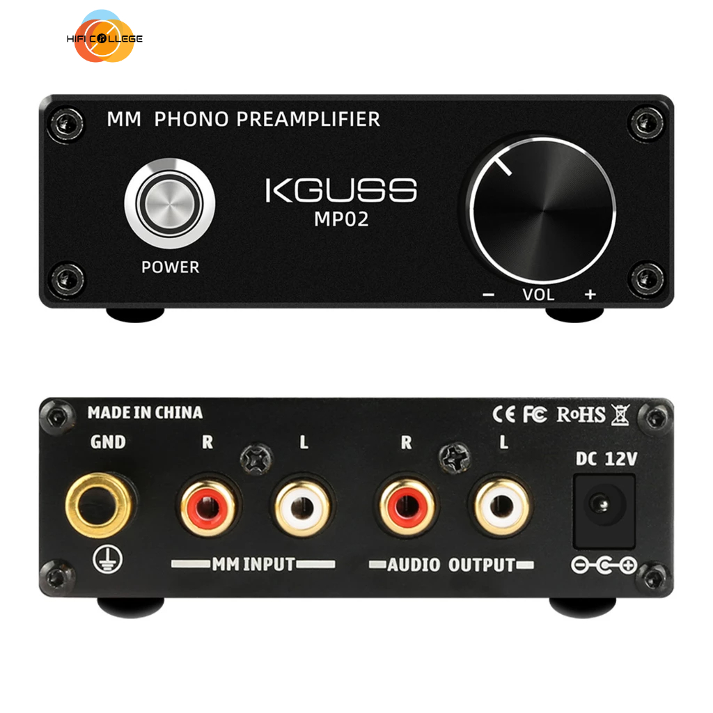 KGUSS MP02 Phono preamplifier vinyl record player special mini MM PHONO ...