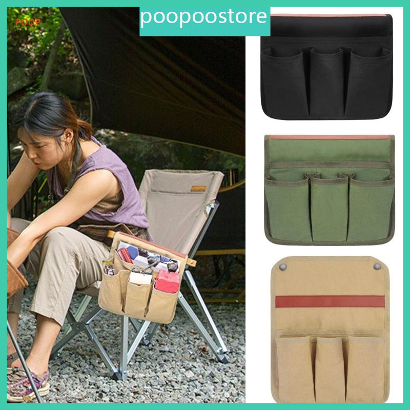 POOP Home Chair Side Canvas Organizer Bag Outdoor BBQ Gardening Tool ...