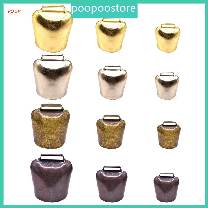 POOP Antique Style Metal Cow Bells, Loud Horse Sheep Copper Bells ...