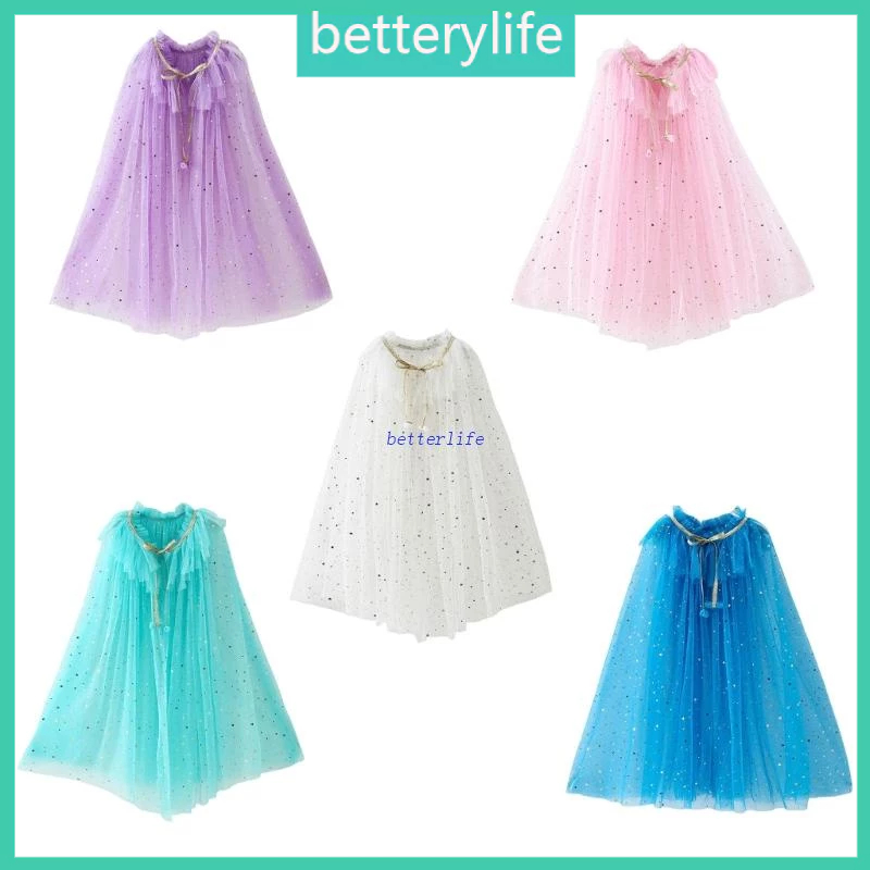 BTF Princess Robe Kids Fairy Cape Girl Princess Cape Cloak Princess ...