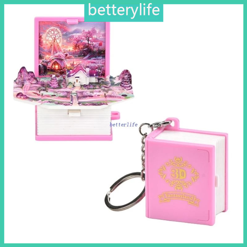 BTF Foldable Magic Book Keychain Handheld Game Pop-Up Toy Folding 3D ...