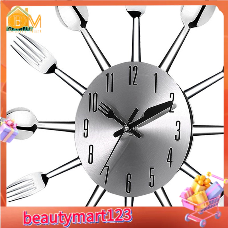 (In stock)Stainless steel kitchen restaurant wall clock | Shopee ...