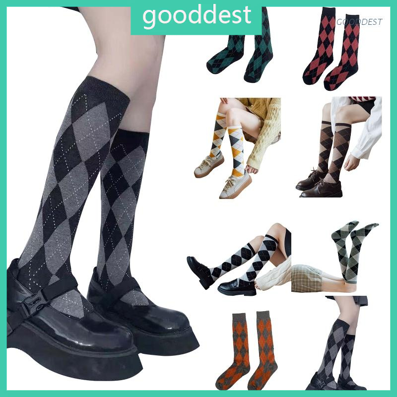 GOO Japanese Preppy Style Women Knee High Socks College Vintage ...